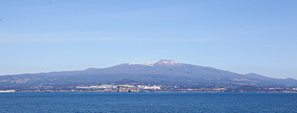 류성룡함에서 바라본 한라산